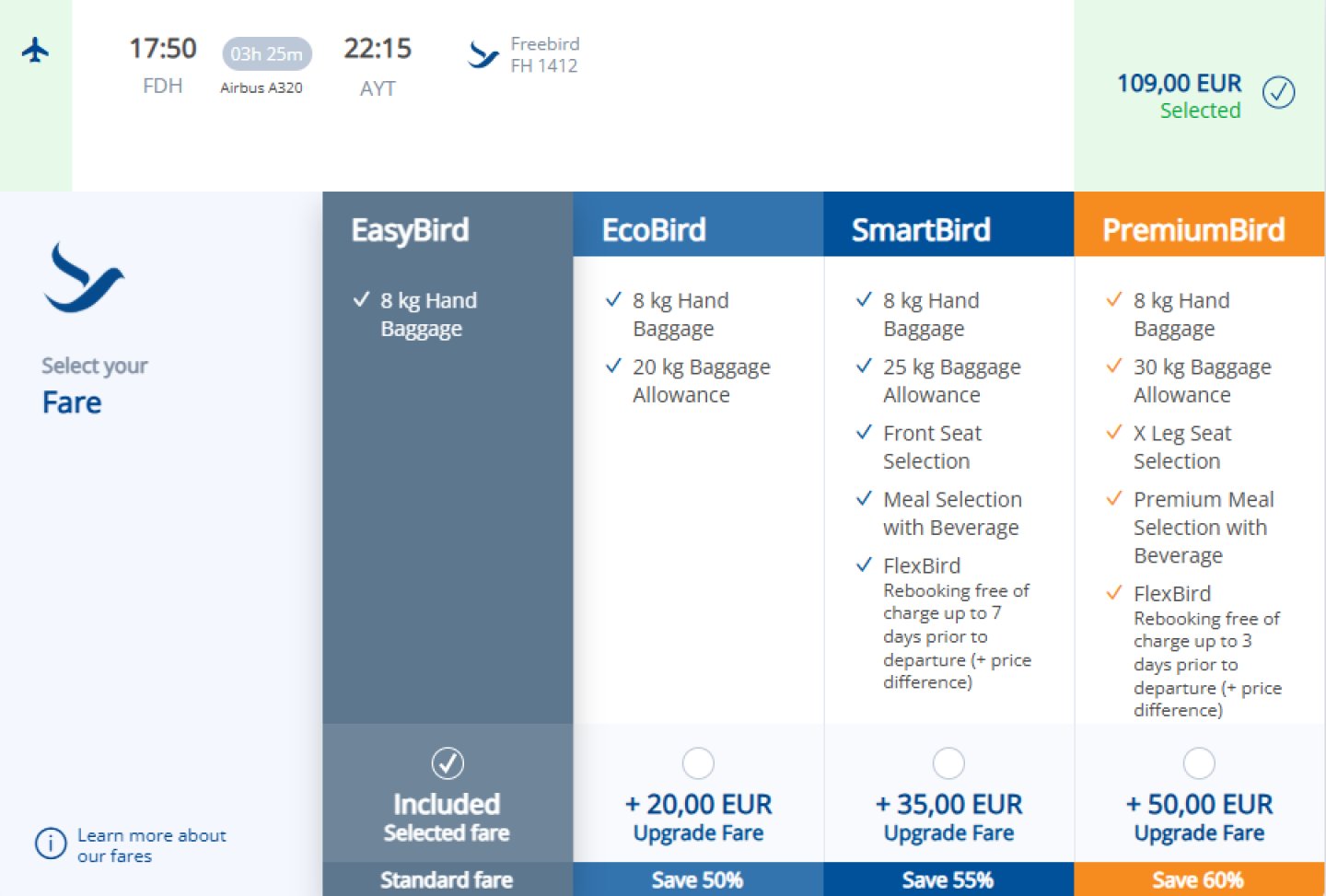 Freebird Airlines fly - book online for de bedste tilbud